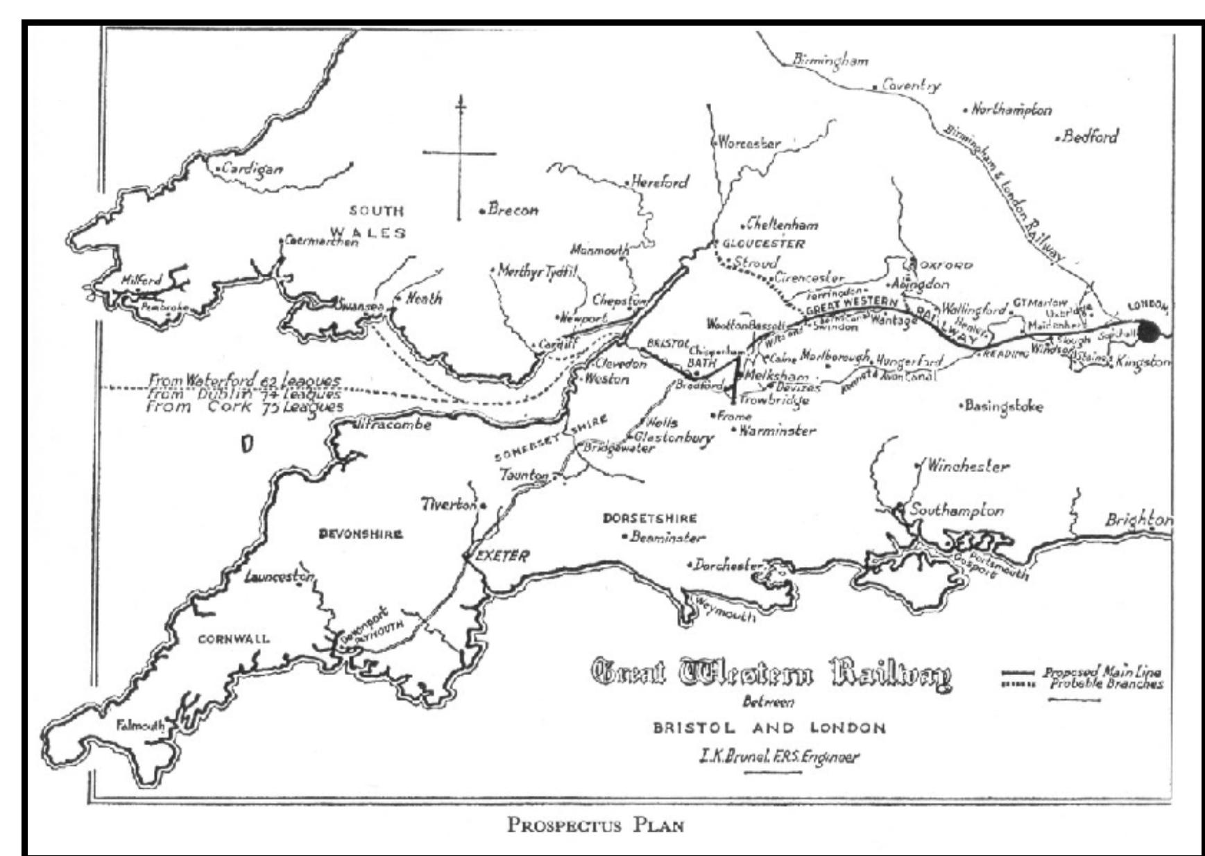 Map of the great western railway. source: gwr museum,