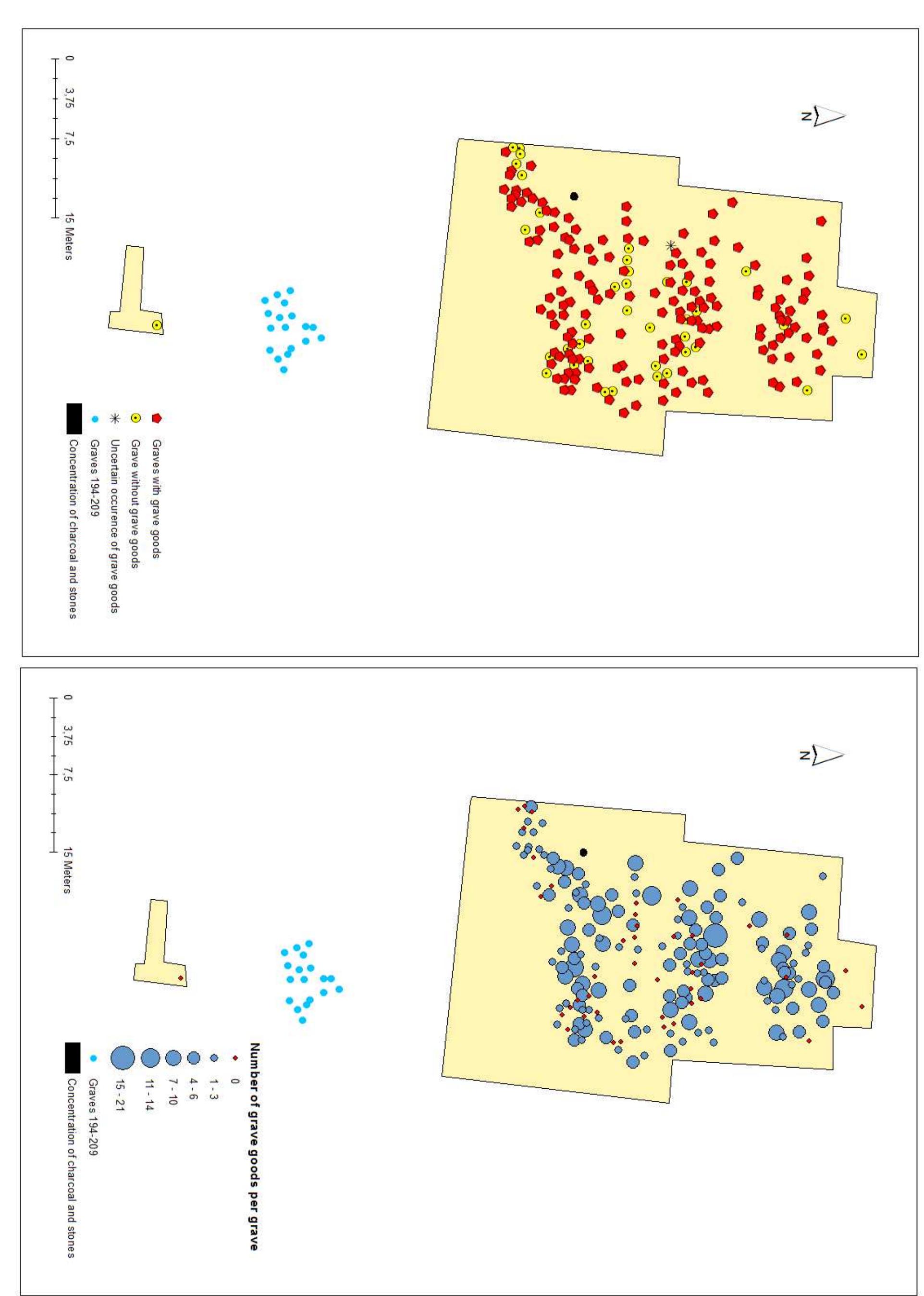 11. upper map: the excavation plan of preetz, showing the