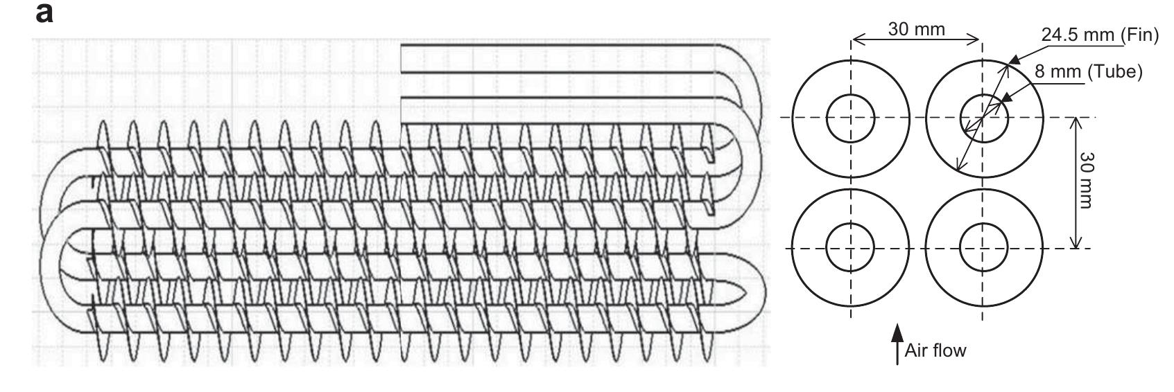 Schematic of the spiral-type circular fin-tube heat
