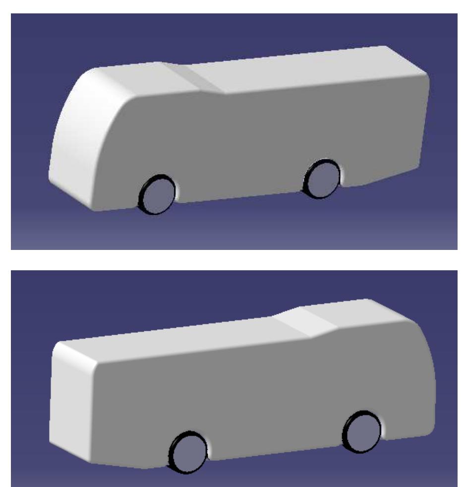 The existing china sunlong bus model by using catia v5r20