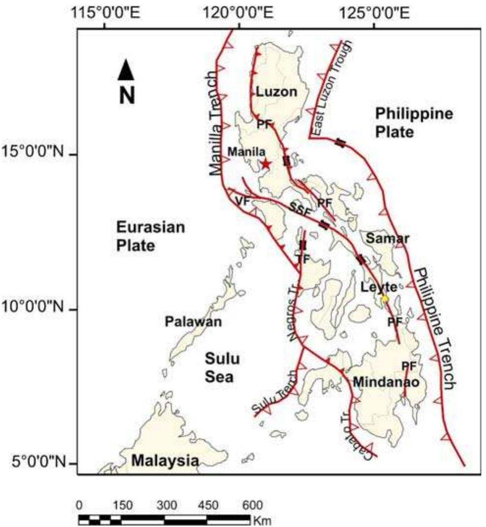 Map of the philippine archipelago showing the plate tectonic
