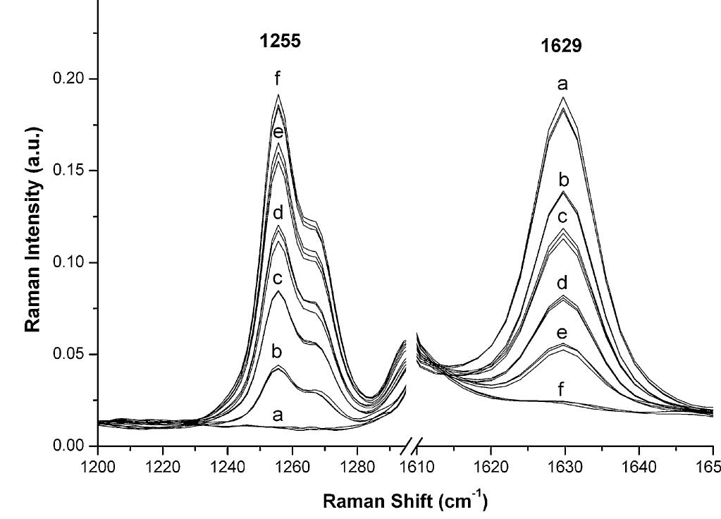 Fi-raman spectra of the calibration standards showing the