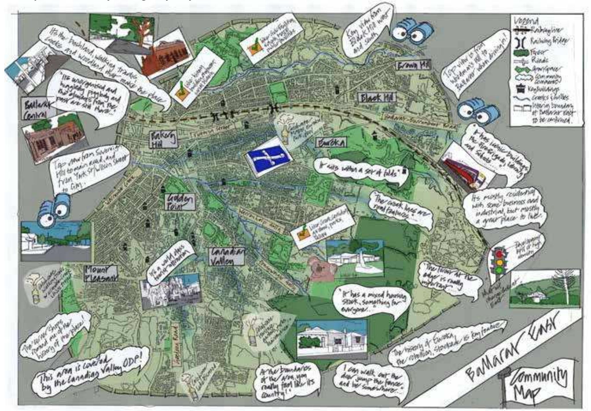 Imagine ballarat east community map (2016). (design: mark r