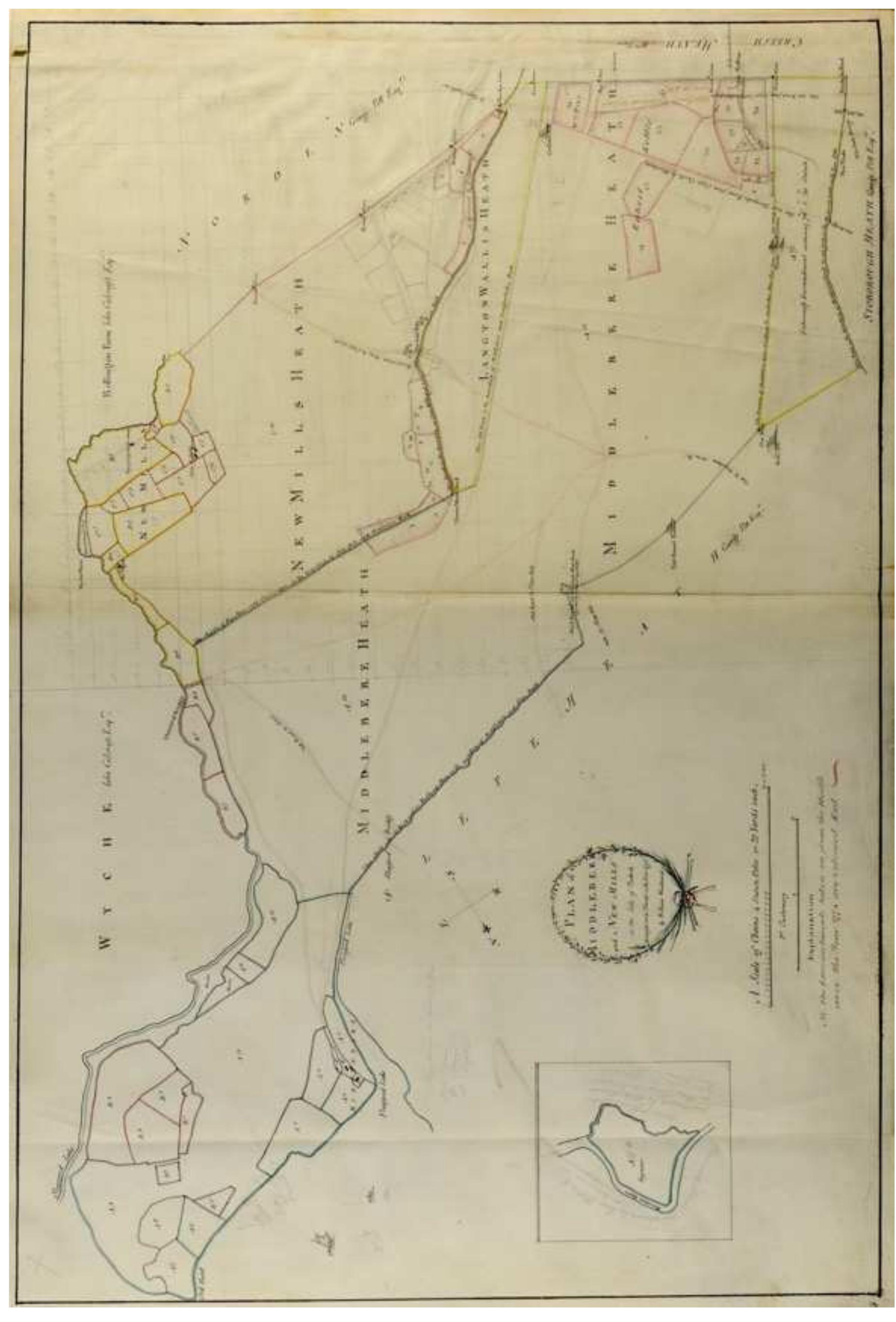 Map 3: survey map of middlebere and new mills by william