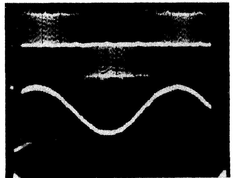 Line-line voltage and line current waveforms when connected