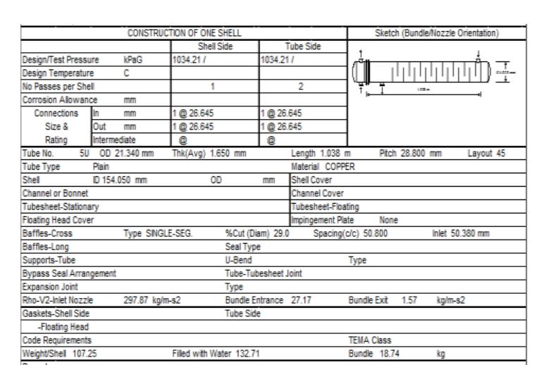 Tema construction details of shell and tube heat exchanger