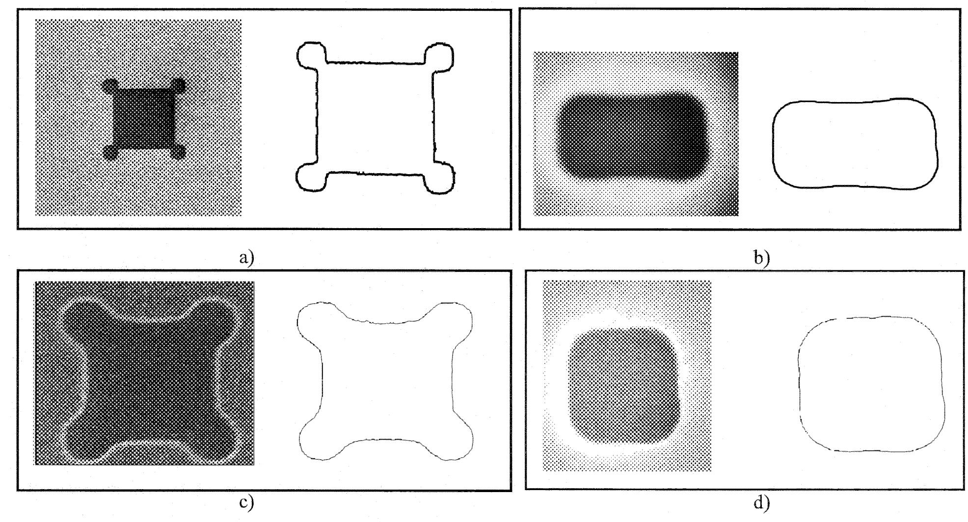 (a-d) rce segmentation of the real sem images of the typical