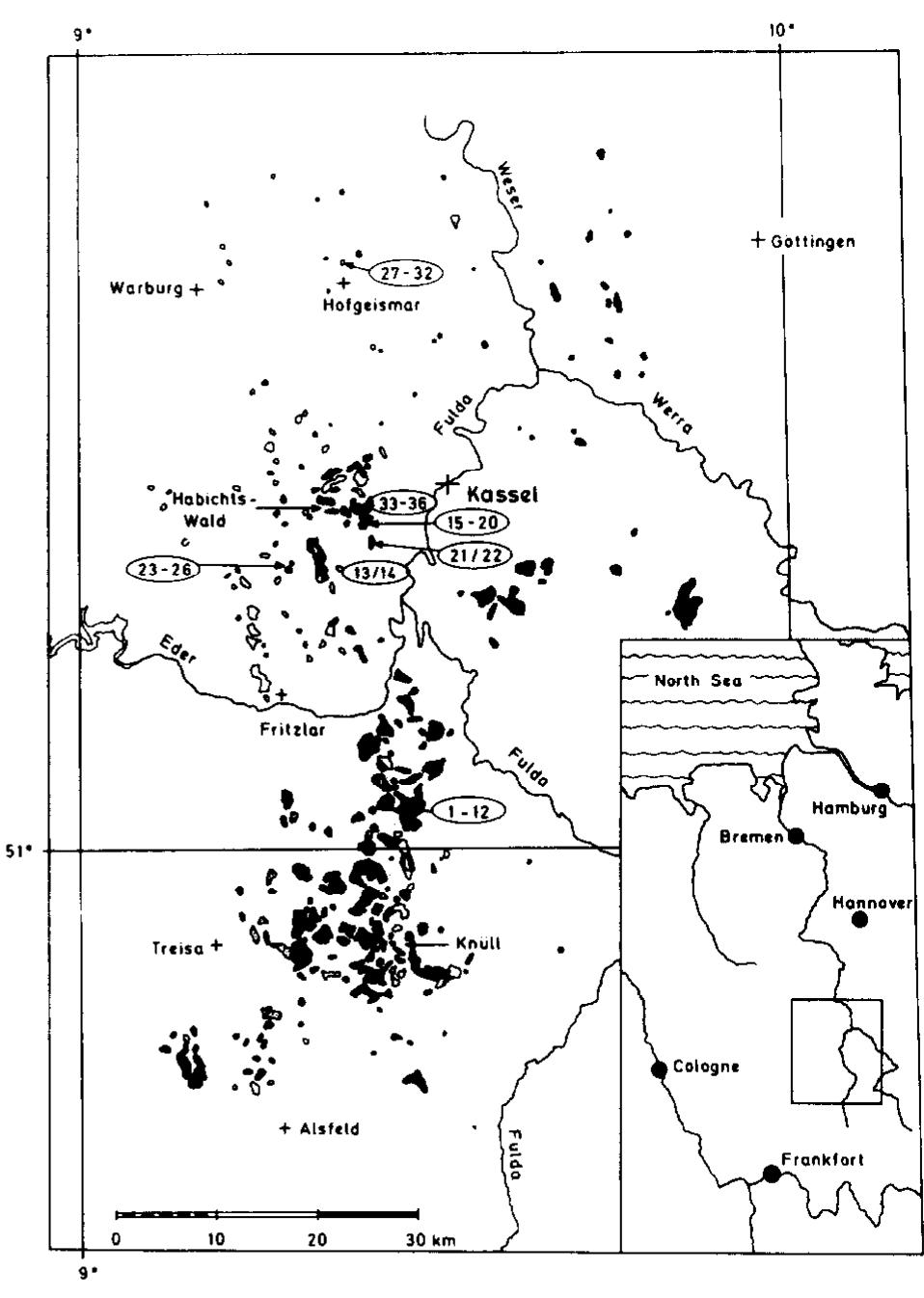 Fic. 1. location map of the northern hessian depression with