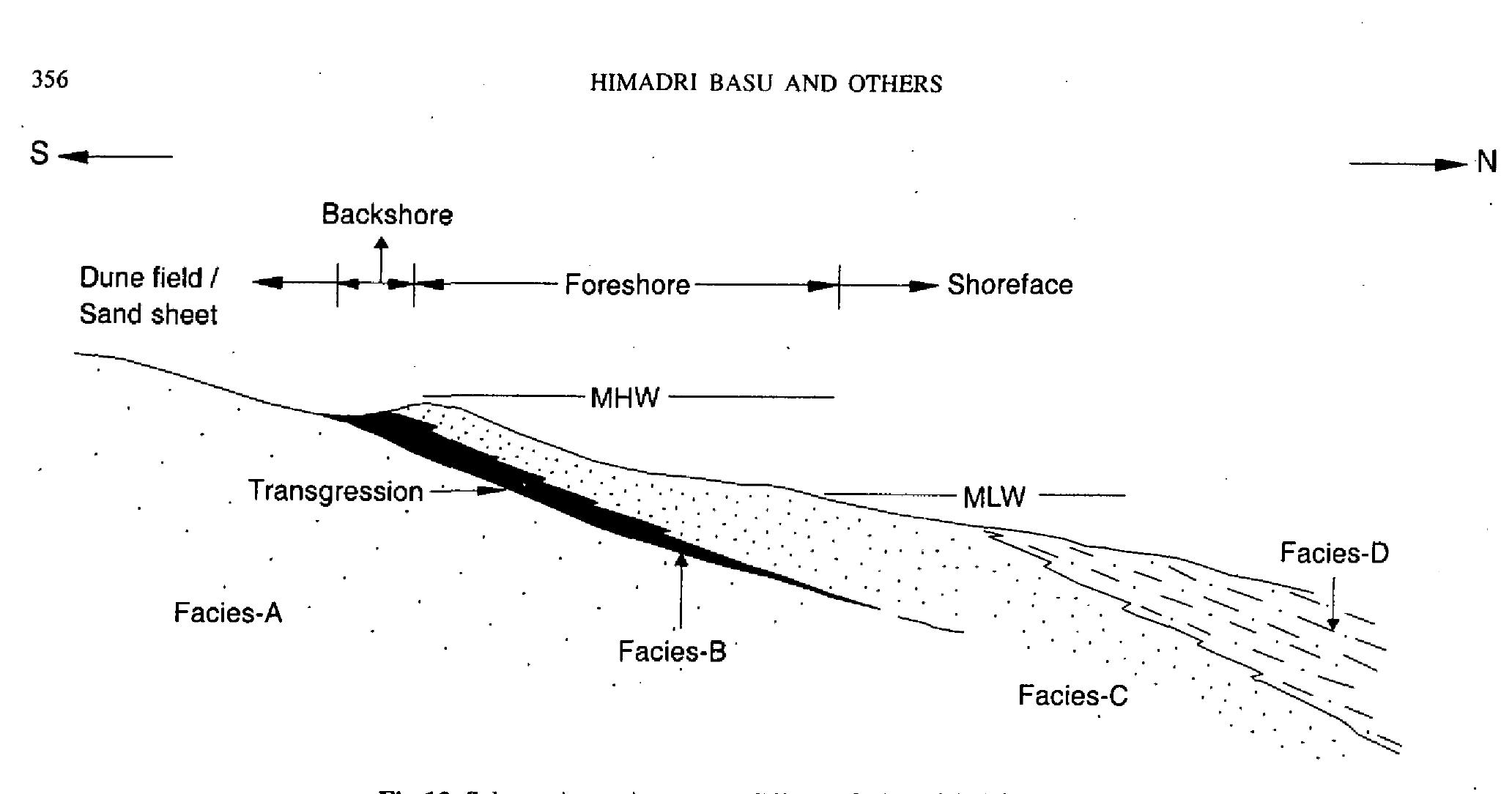 Figure 11 - Sedimentary facies of Gulcheru Quartzite in the