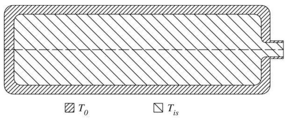 Schematic of vessel and equivalent hot-gas boundary layer.