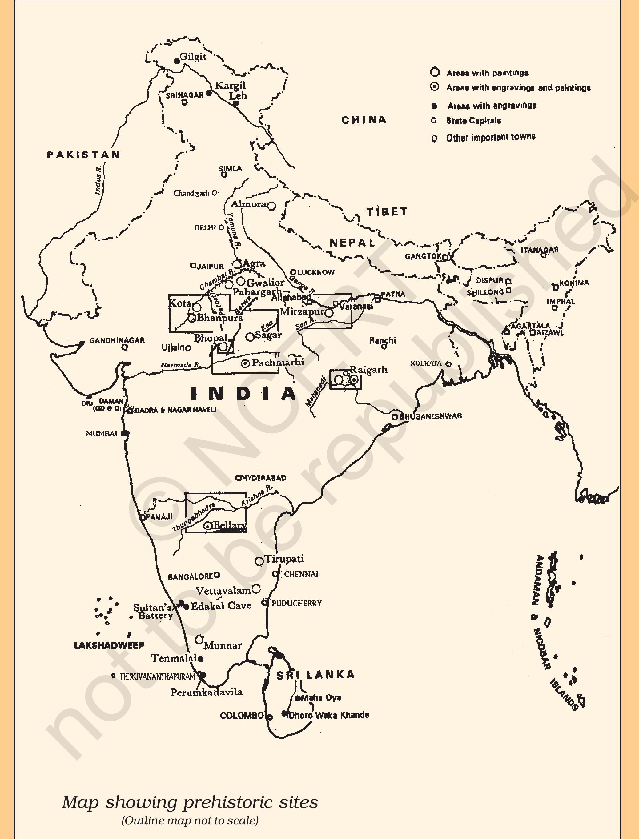 Figure 1 - from Map showing prehistoric sites
