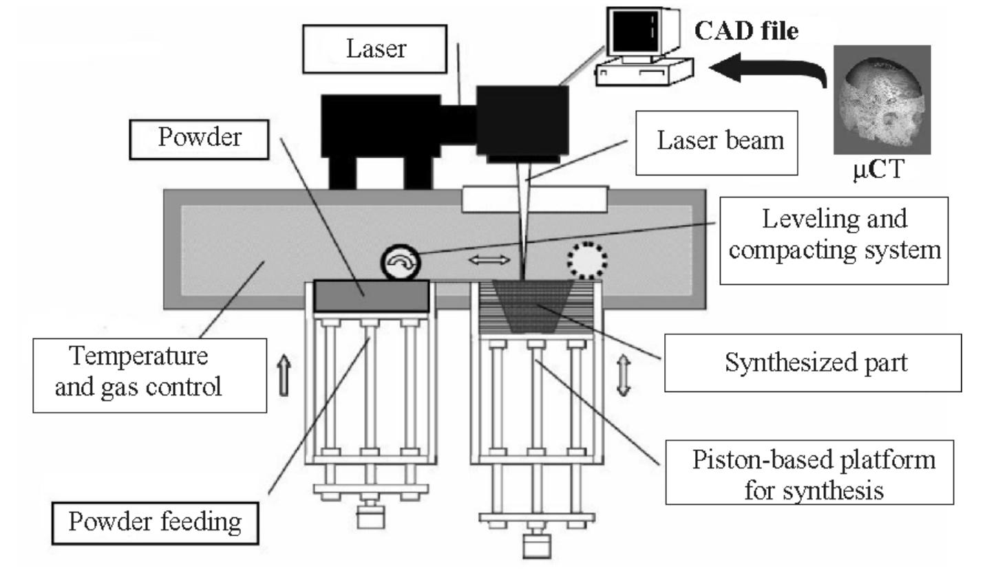 Schematic of the slm process using a phenix systems pm-100