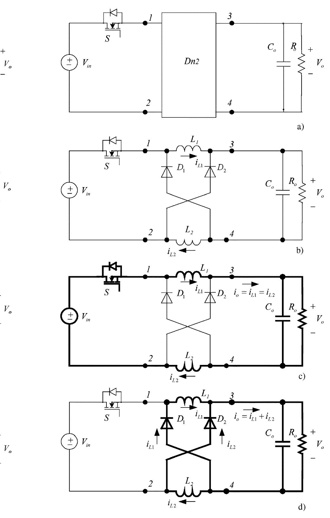 Hybrid dc-dc pwm step-down converter with switching