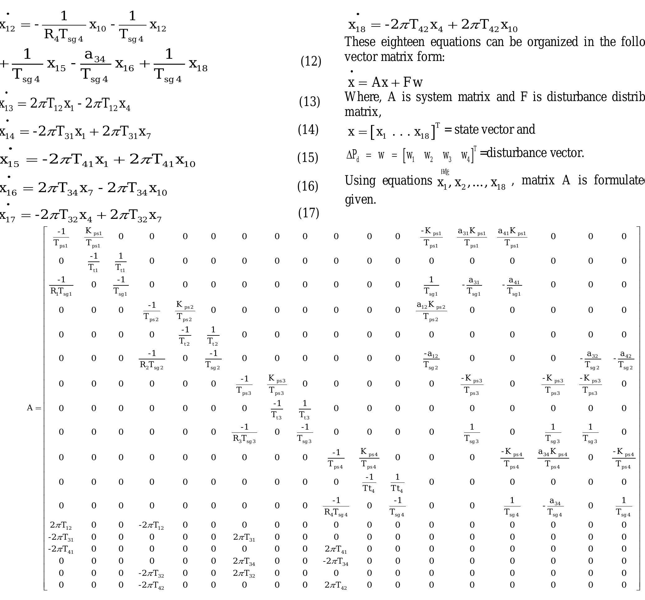 Table 1 - Load Frequency Control of a Four-Area Power System