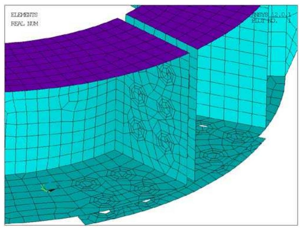 Finite element model of the bop lifting frame fig. 7 finite