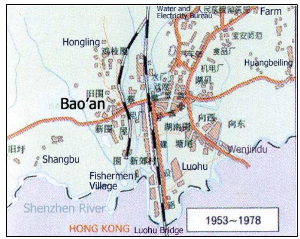 Map 4.2 map of bao’an county, 1953-1978 source: documents