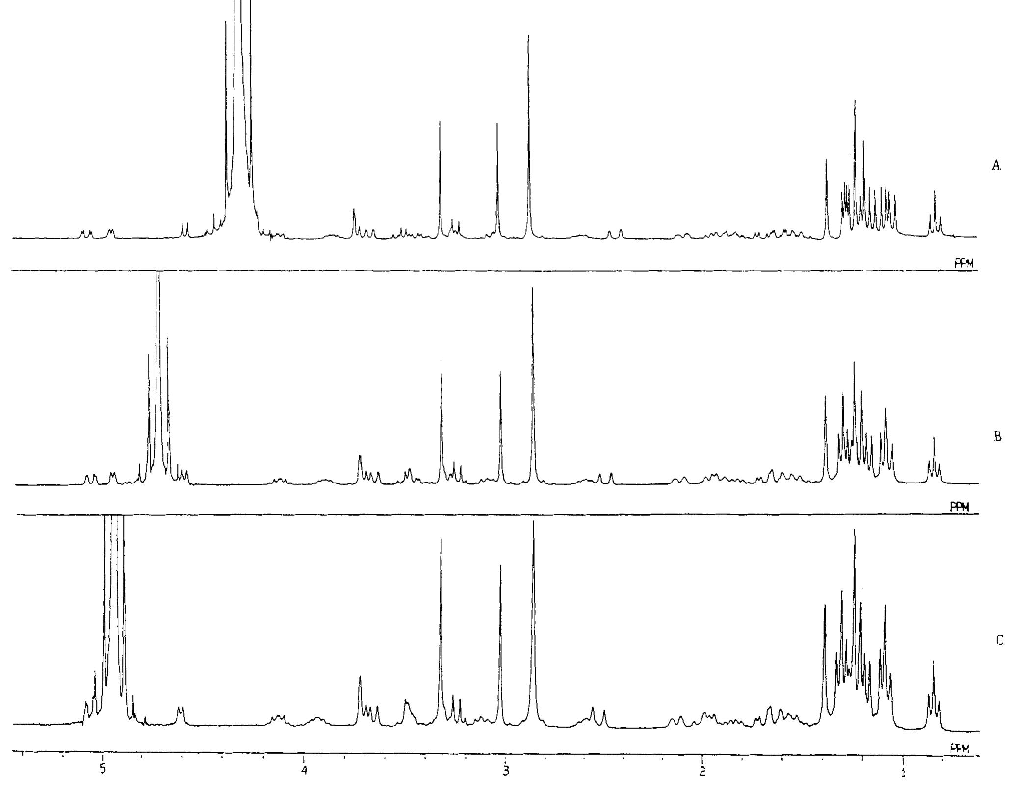 'h nmr spectrum of clarithromycin in aqueous buffer at ph
