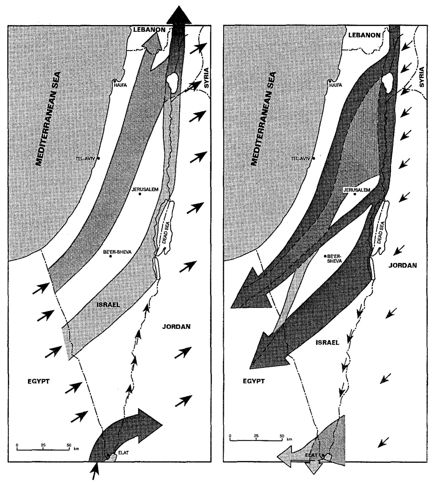 ; map of the main spring migration routes of birds of prey