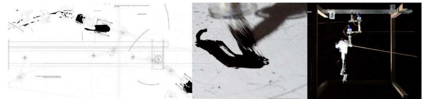 (l-r): concept drawing; video still showing the drawing