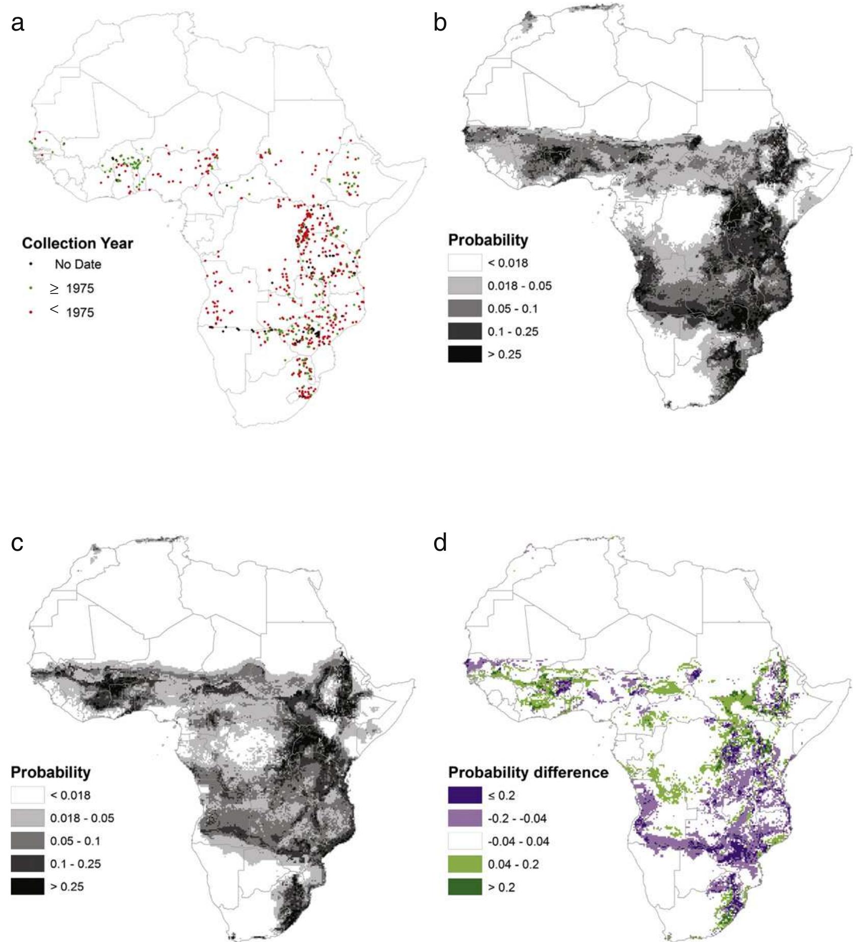 Acacia sieberiana is mapped at an african scale from