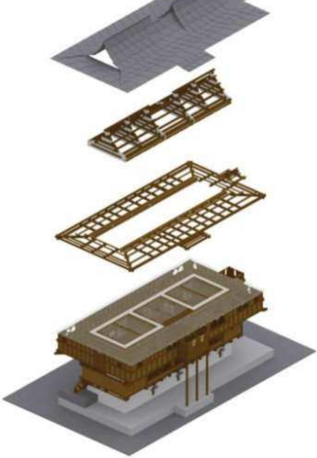 As the construction precedes vertically, the height of the