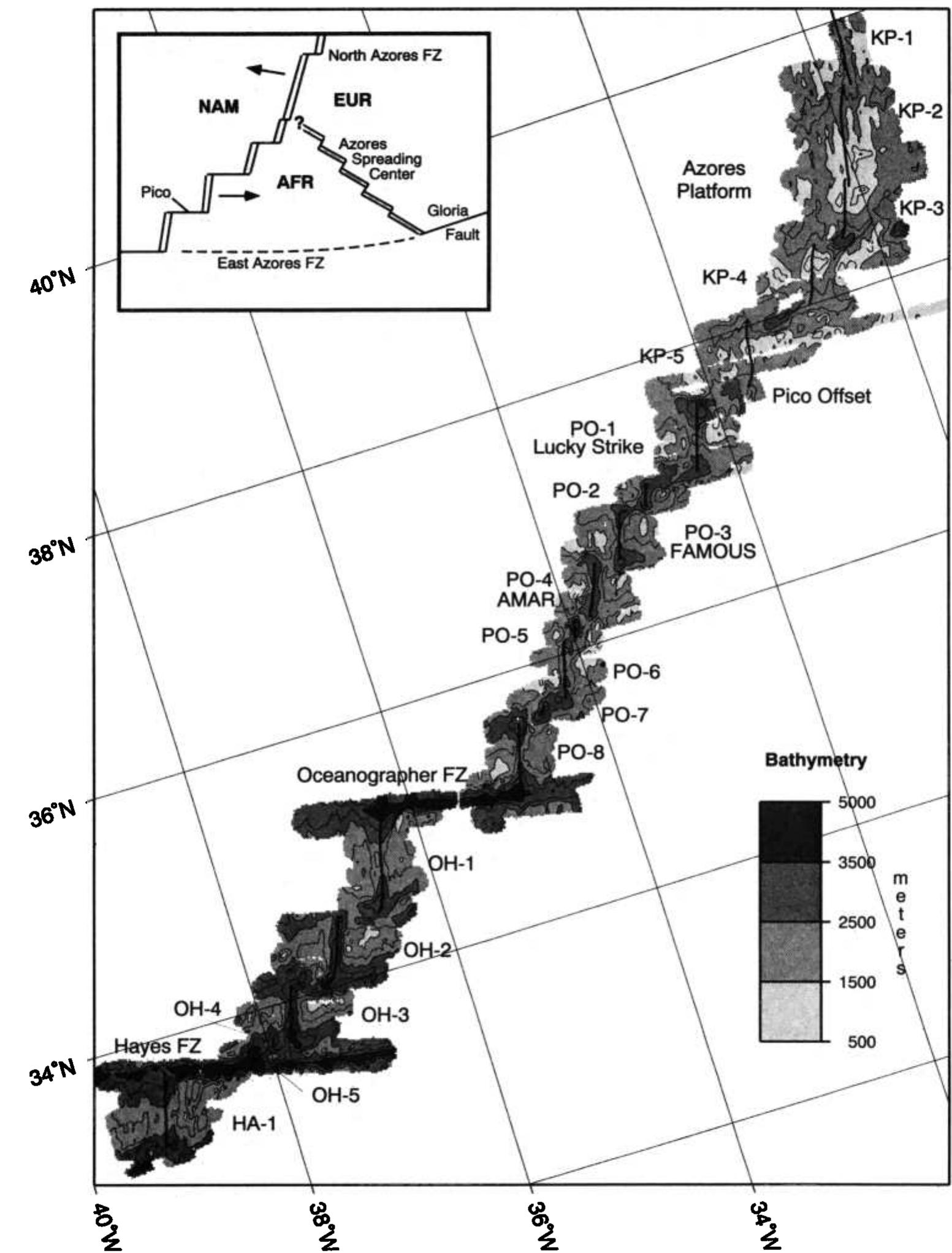 Regional-scale bathymetric and tectonic map of the mar