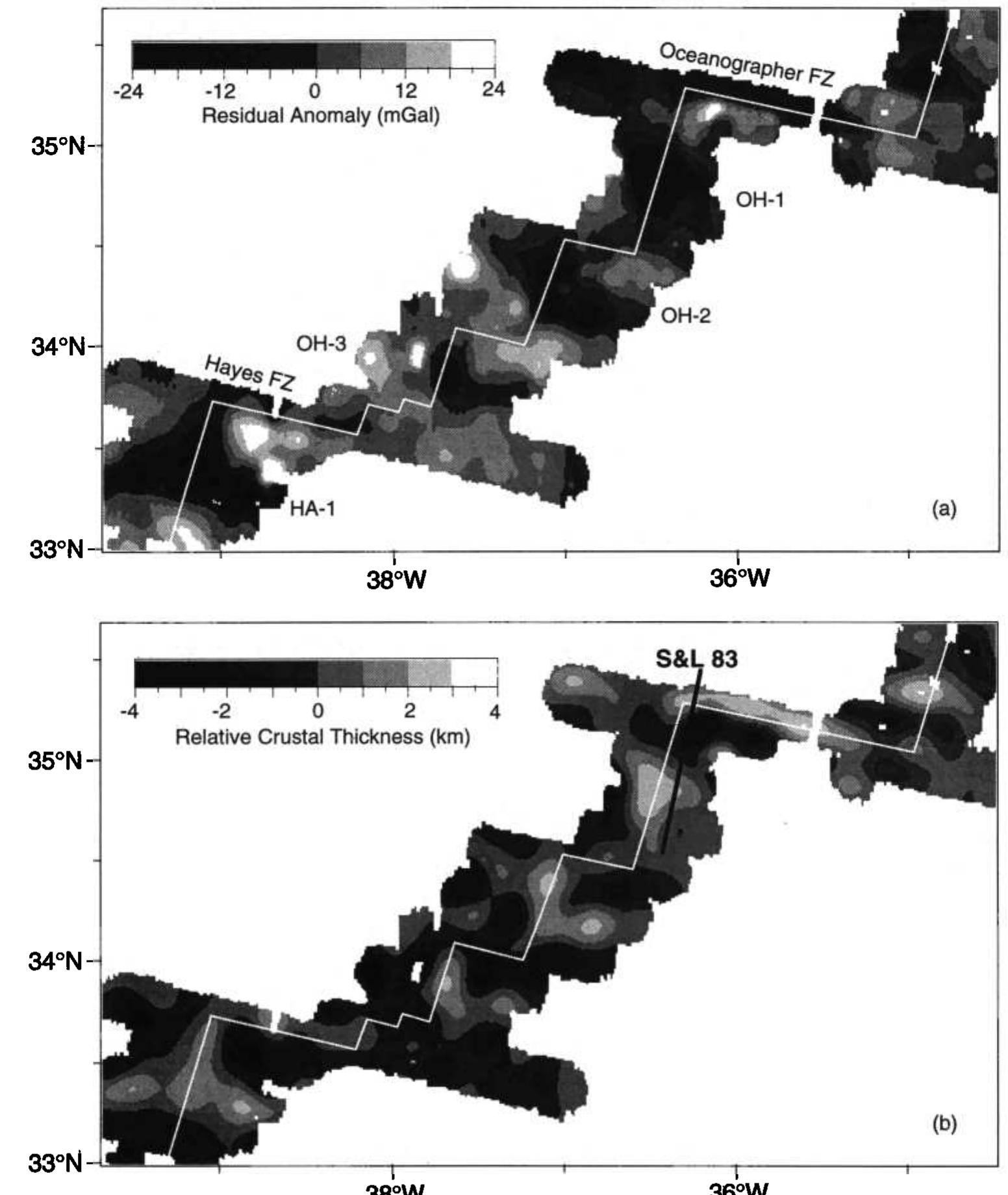 (a) rmba map of the mar between the hayes and oceanographer