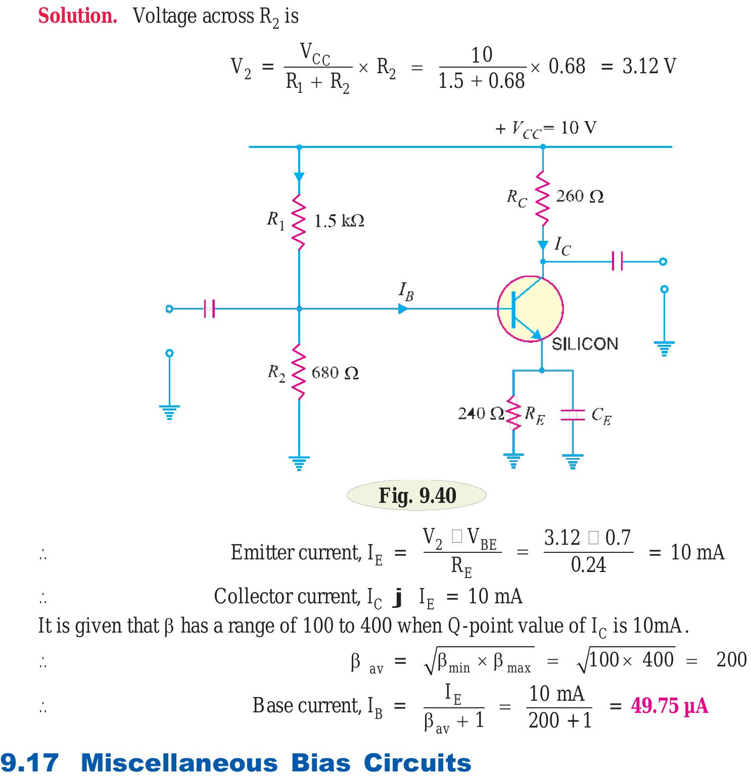 Example 9.32. find the value of i, for the circuit shown in
