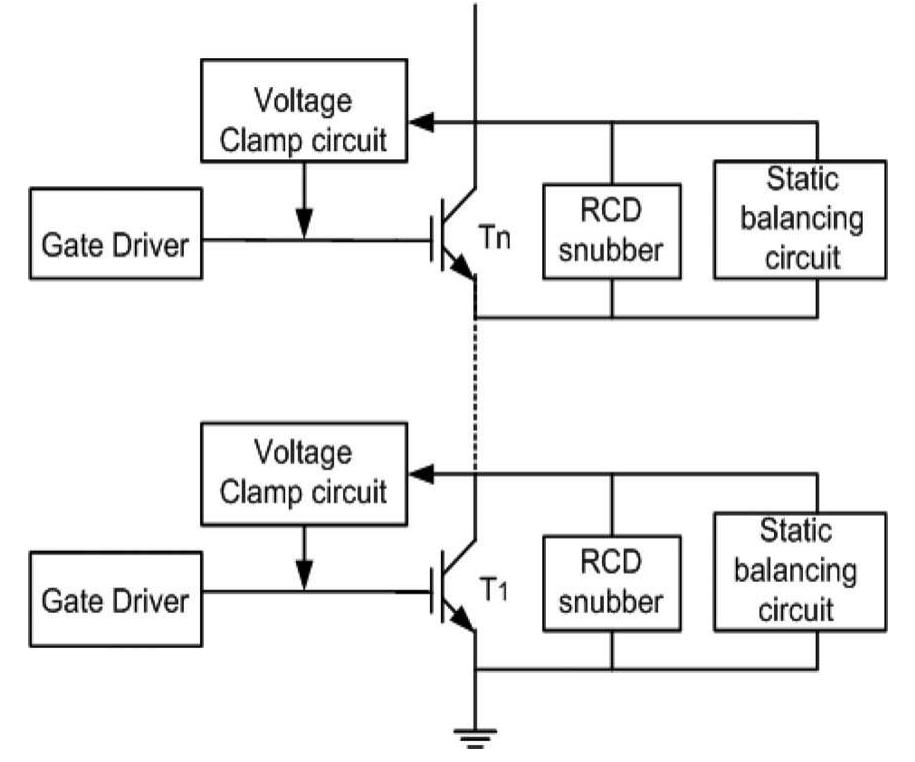 Block diagram of active voltage clamping and passive snubber