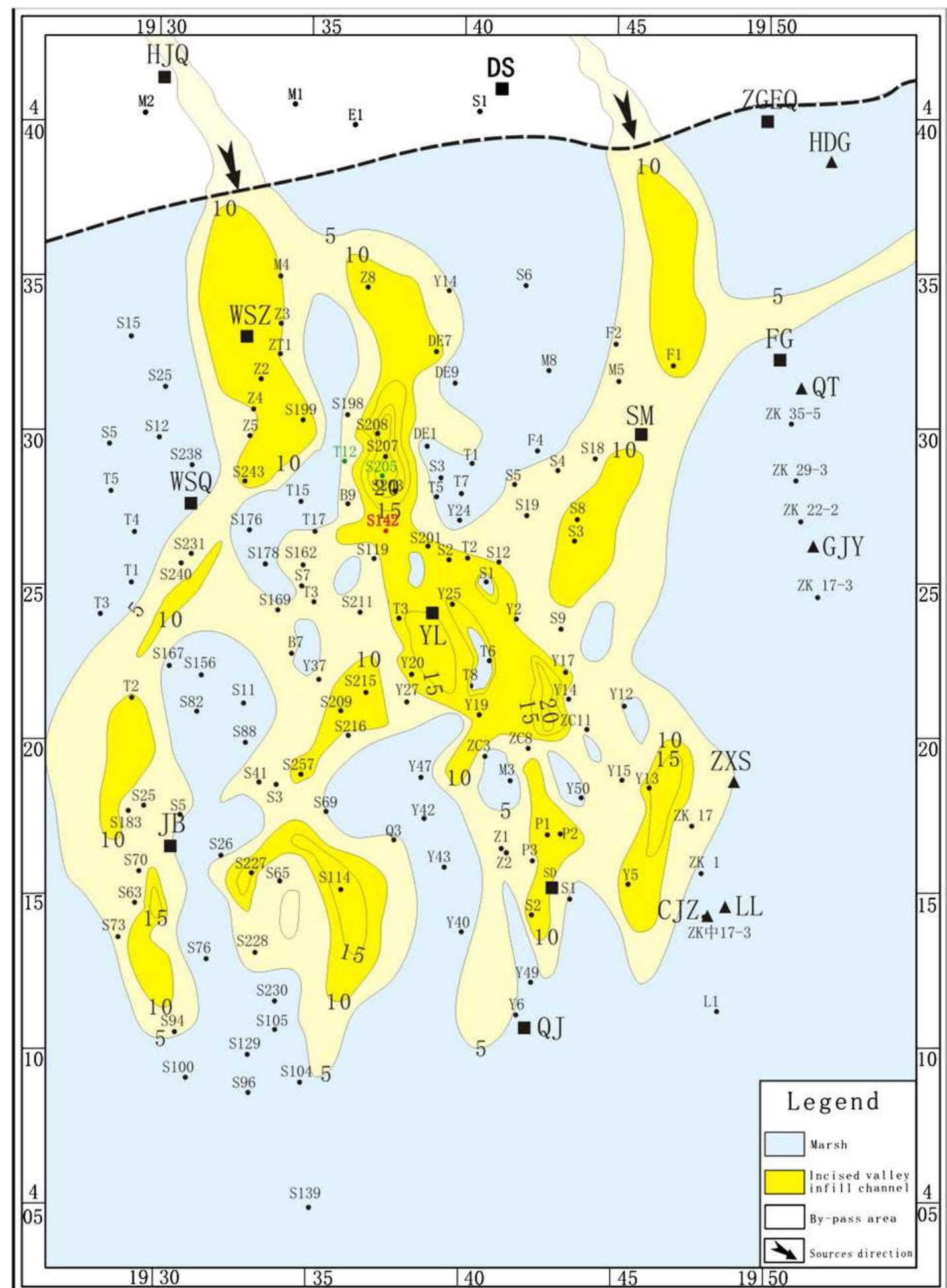 Lithofacies map and sand-body distribution characteristics