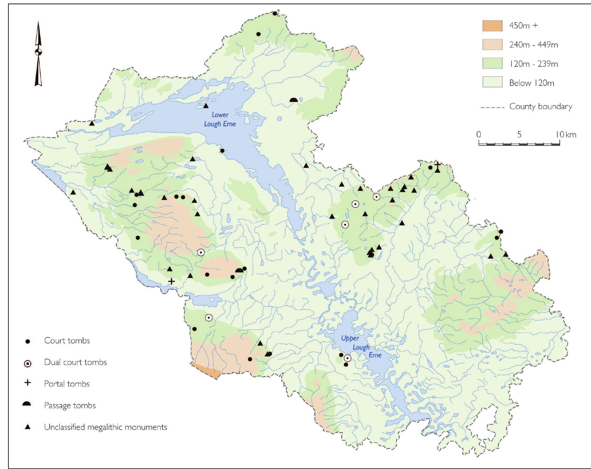Distribution of neolithic megalithic tombs.
