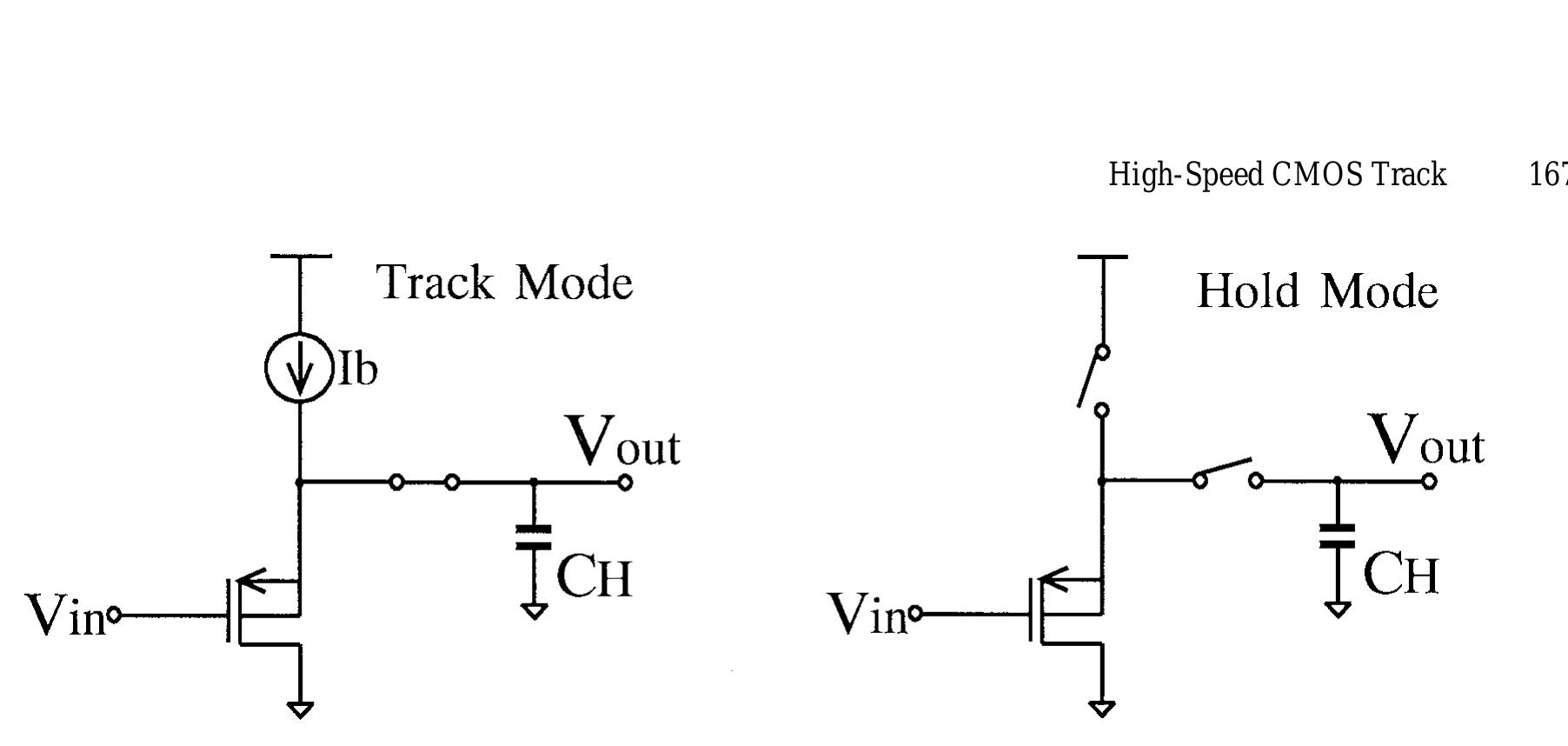 Track/hold circuit topology for low power where input
