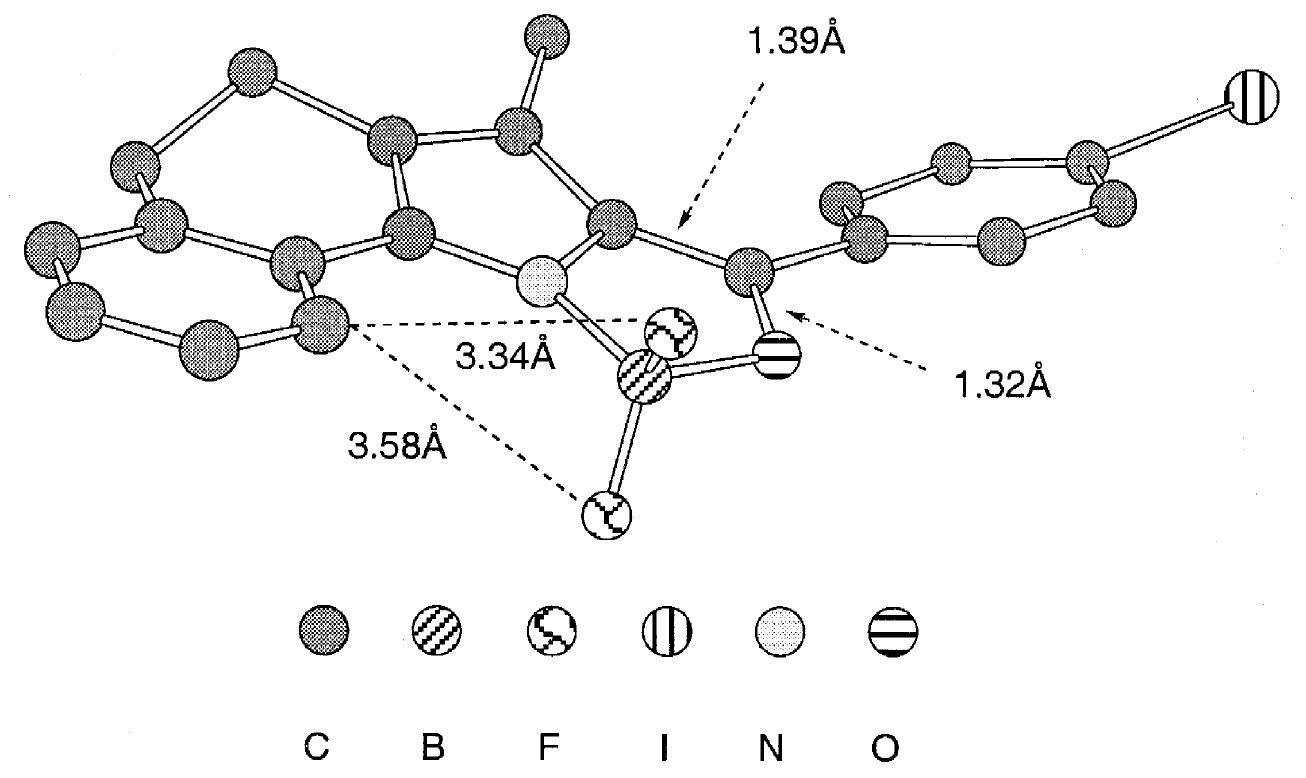 Chem3d diagram of compound 4e generated from x-ray