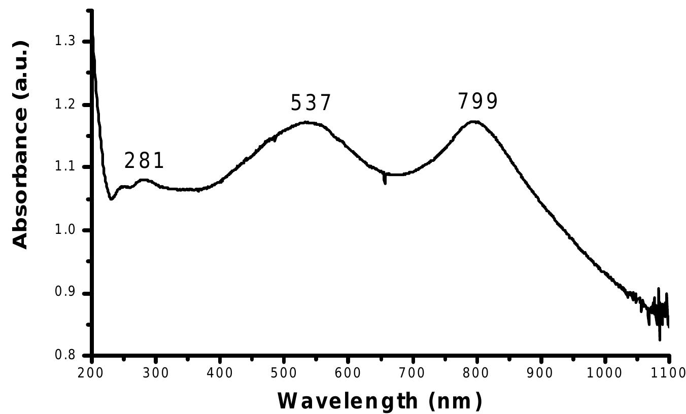 Ftir spectra of cobalt oxide powders corresponding to
