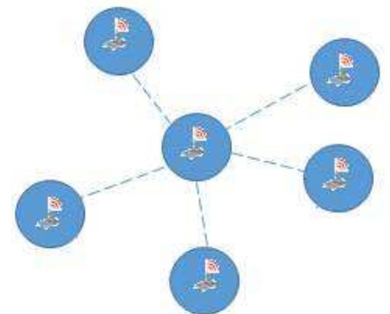 Wsn deployment using star topology networks. within