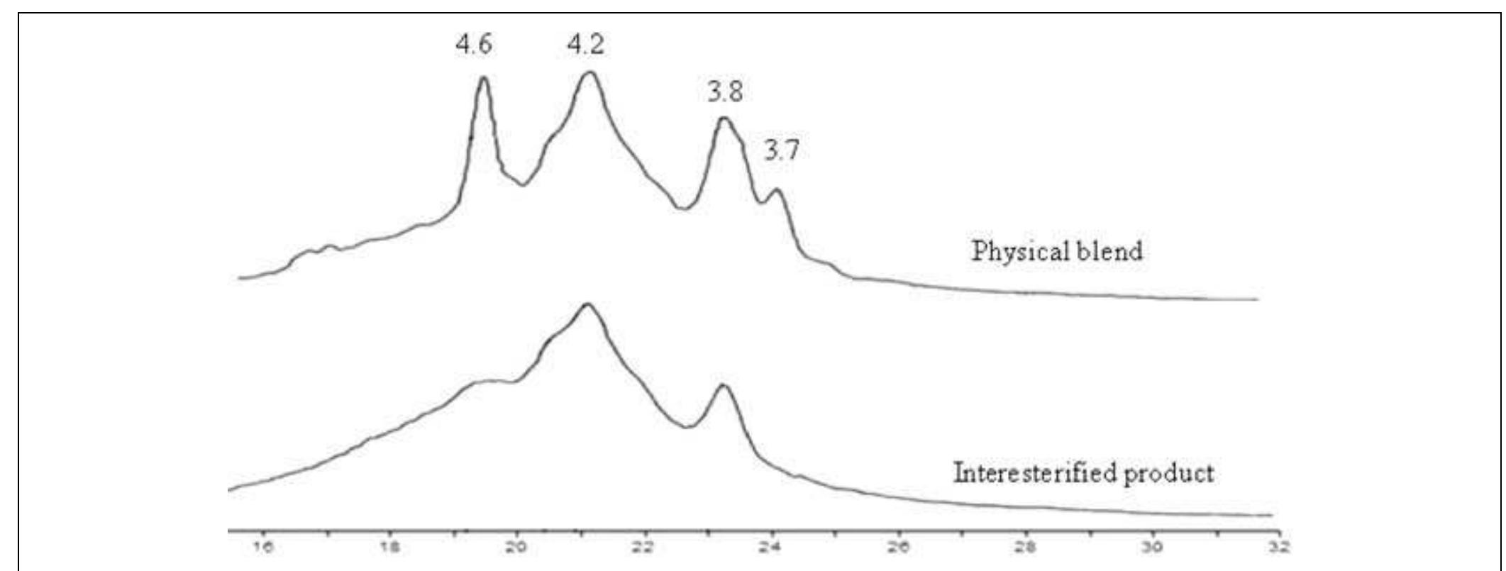 x-ray diffraction spectra of physical blends (s-rbo-fhsbo
