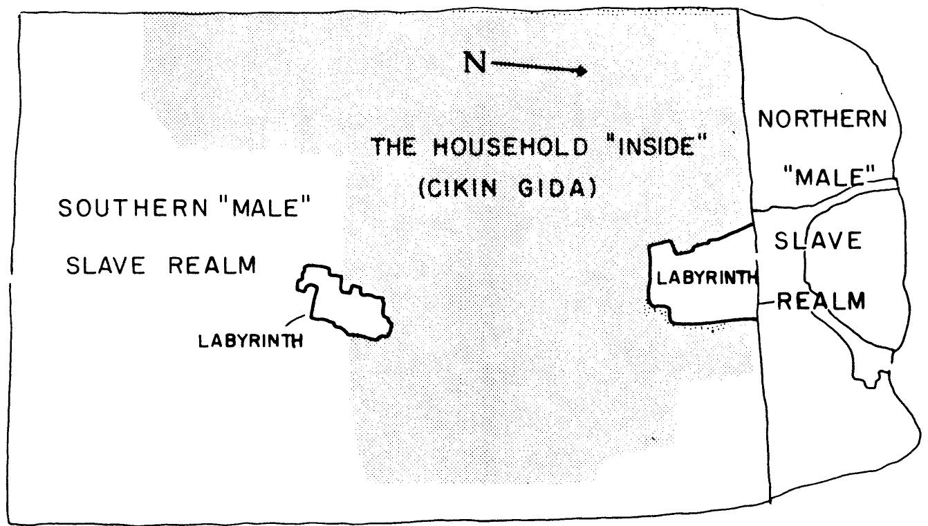 Fic. 3 plan of the kano palace c. 1900, showing the three