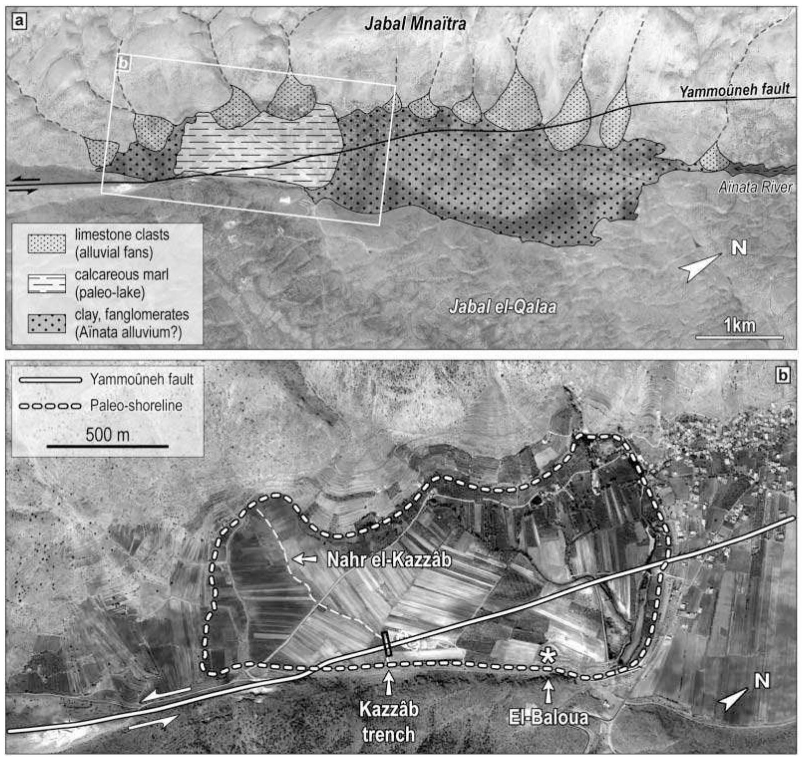 Maps of the yammodiineh basin. (a) quaternary geology of the