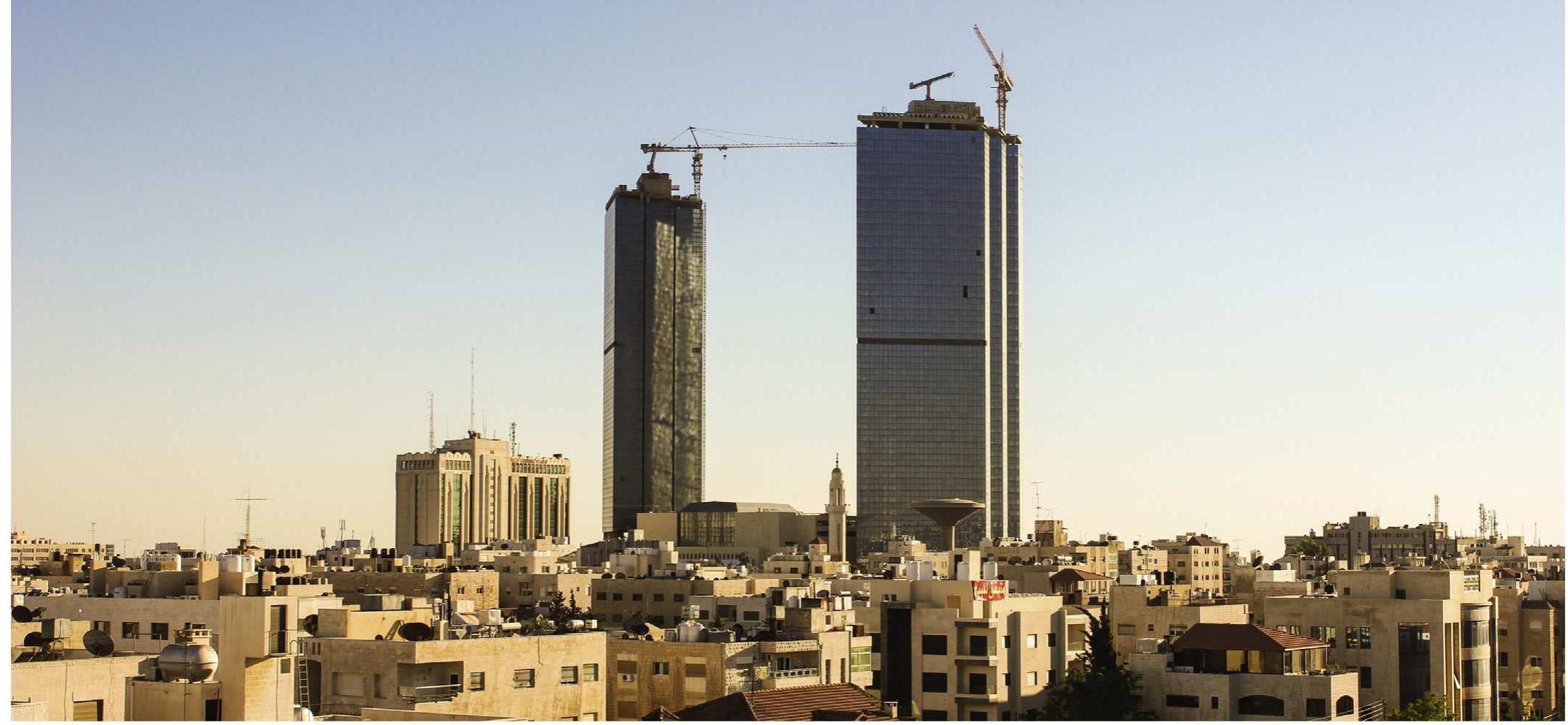 Image 2. the jordan gate towers. in context, the towers are