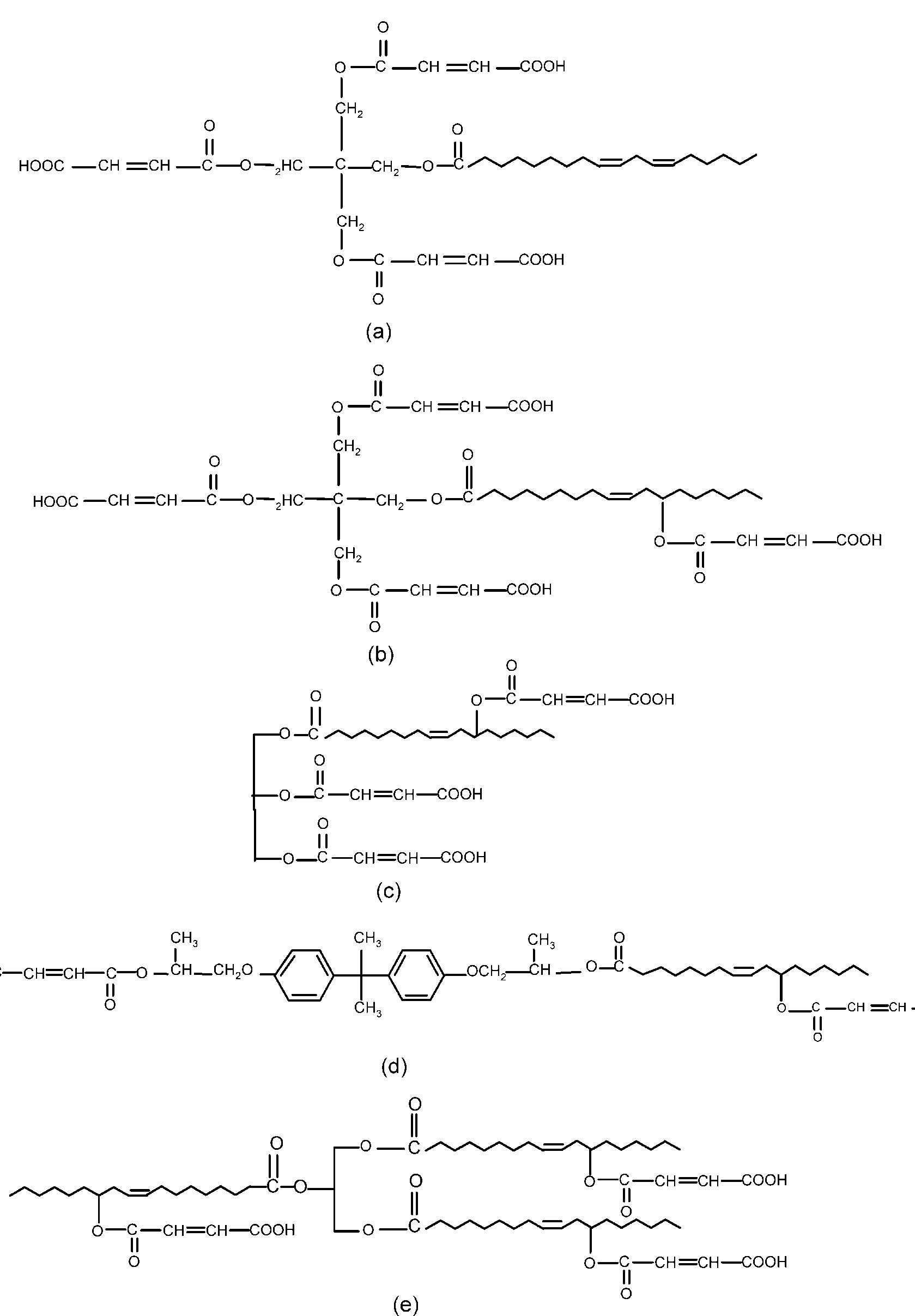 The chemical structures of the basic constituents of the (a)