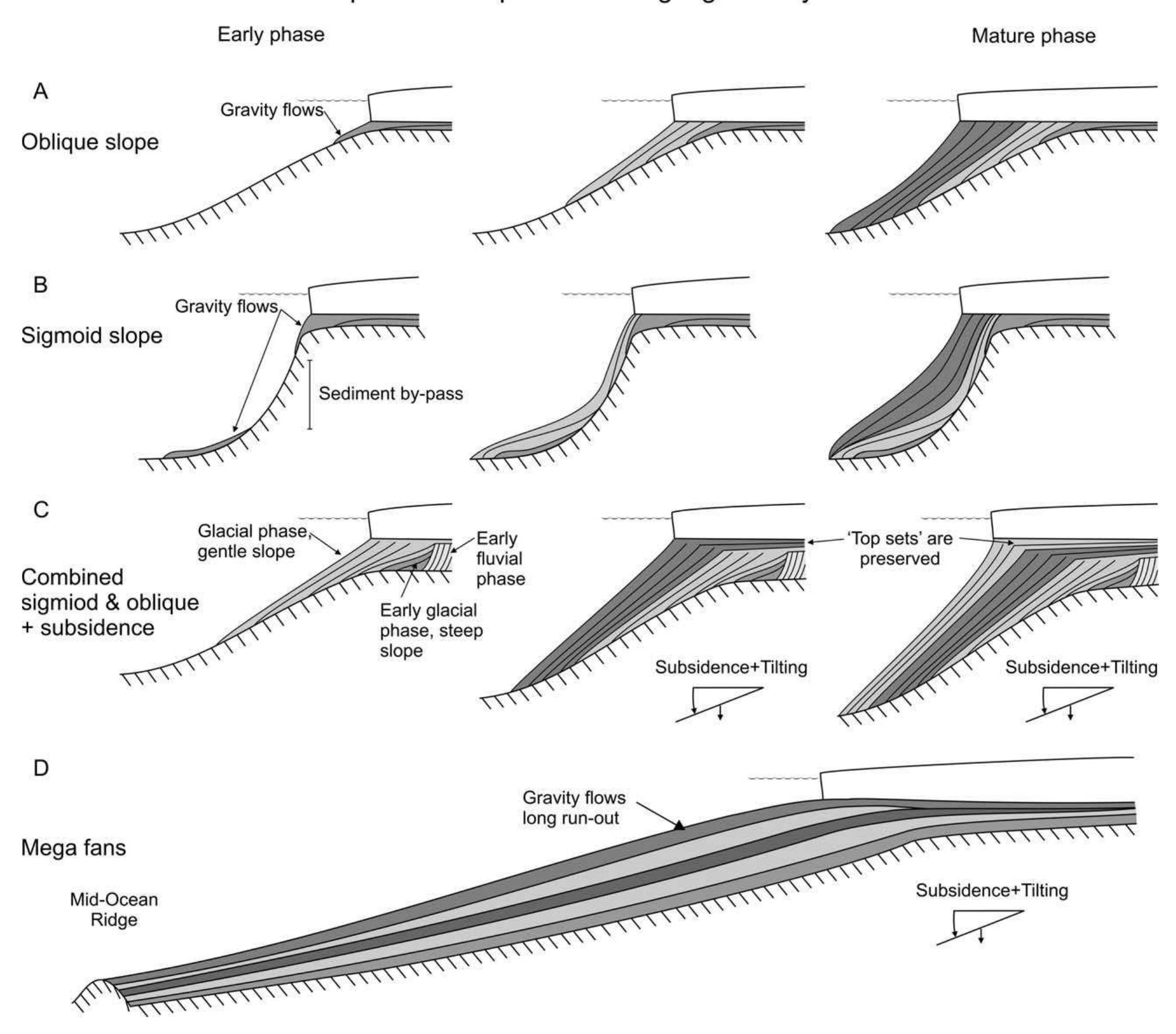Conceptual model depicting the influence of margin geometry
