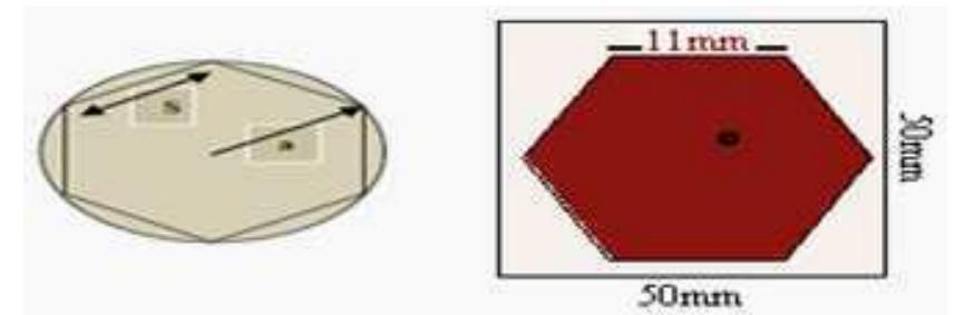 A simple hexagonal microstrip patch antenna is designed on a