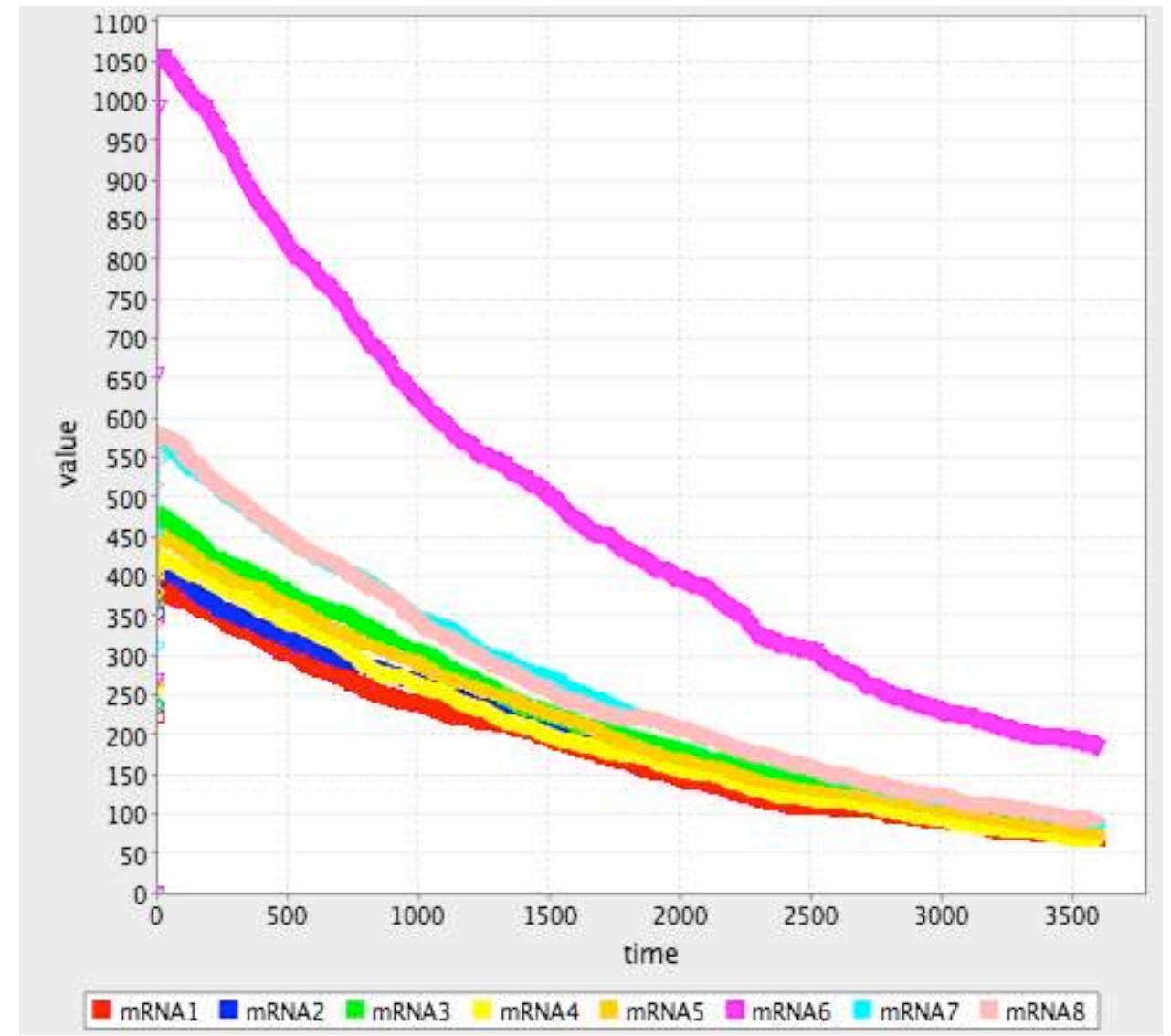 10 dizzy model output for each of the eight mrna segments