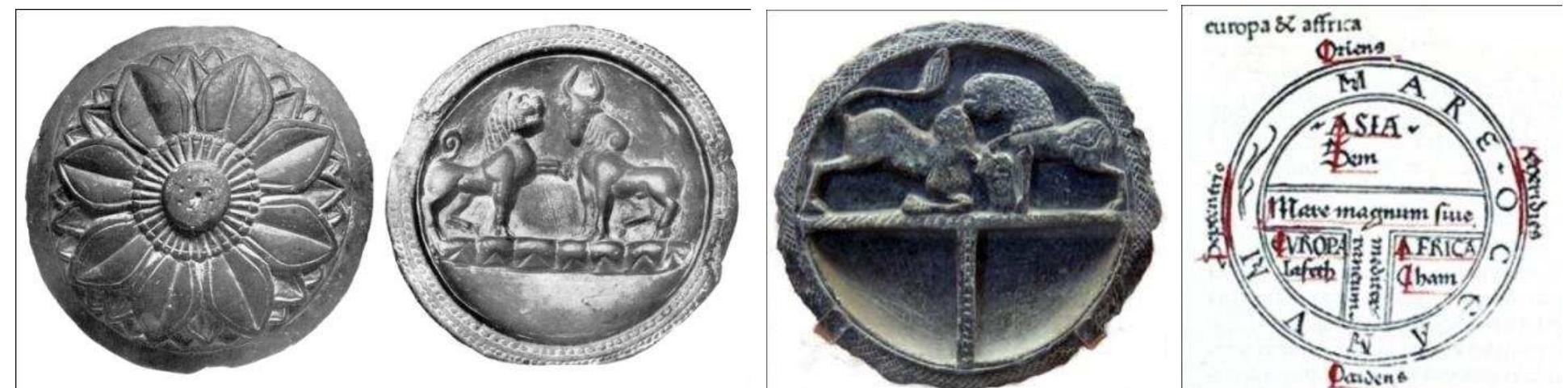 25 the diagrammatic t and o world map, 12th century. the