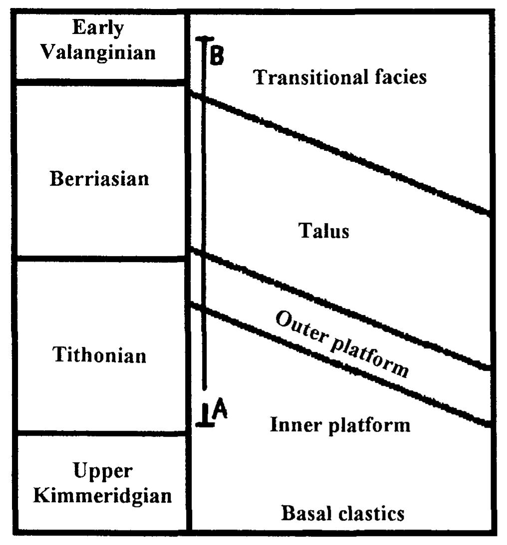 Diachronous facies zones of the plassen formation of the