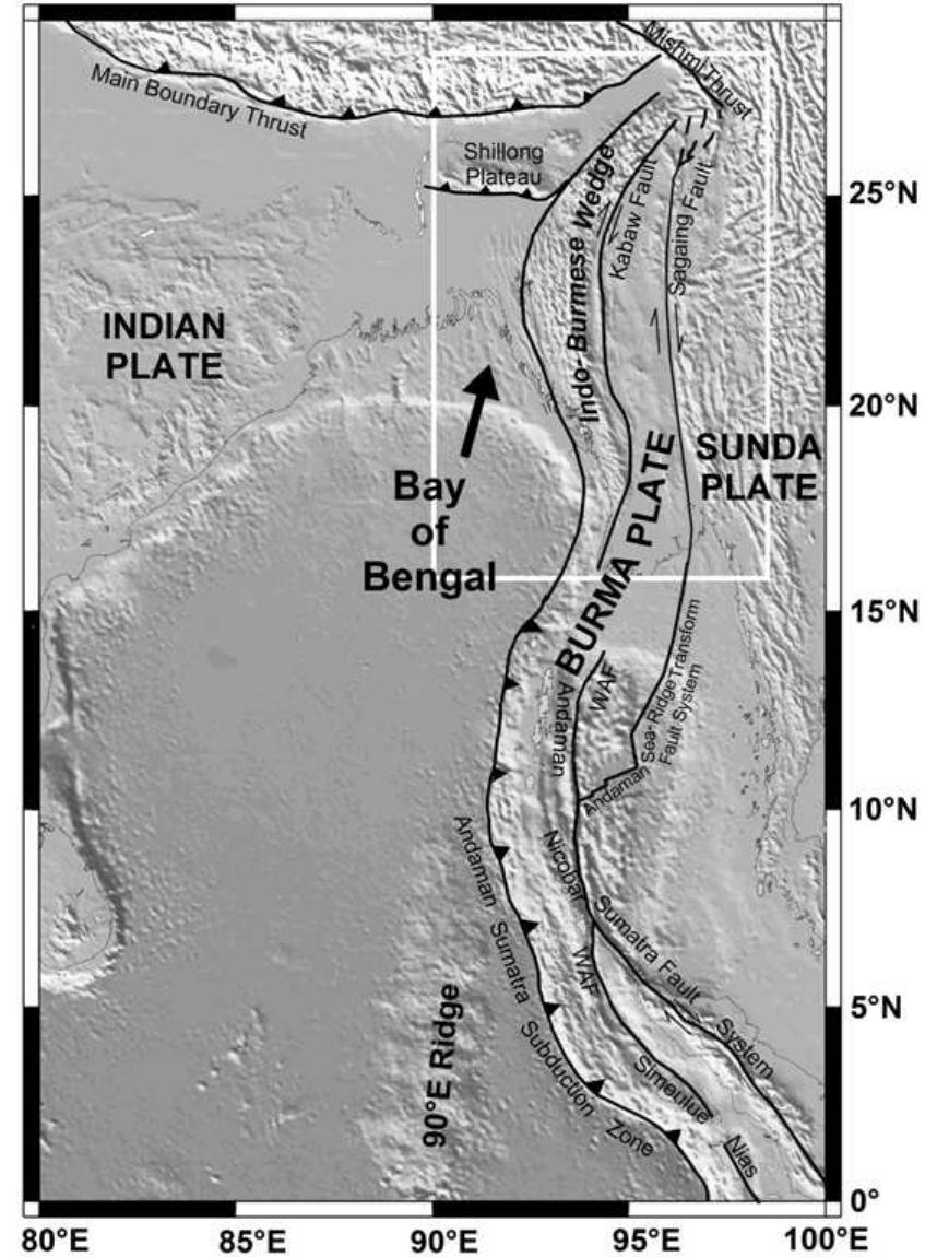 Major tectonic features of the sunda and himalayan arc.