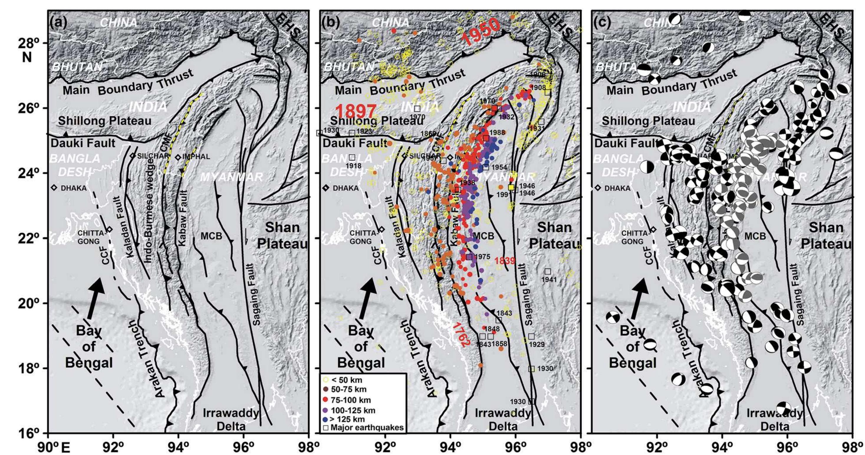 General tectonics, seismicity and earthquake focal
