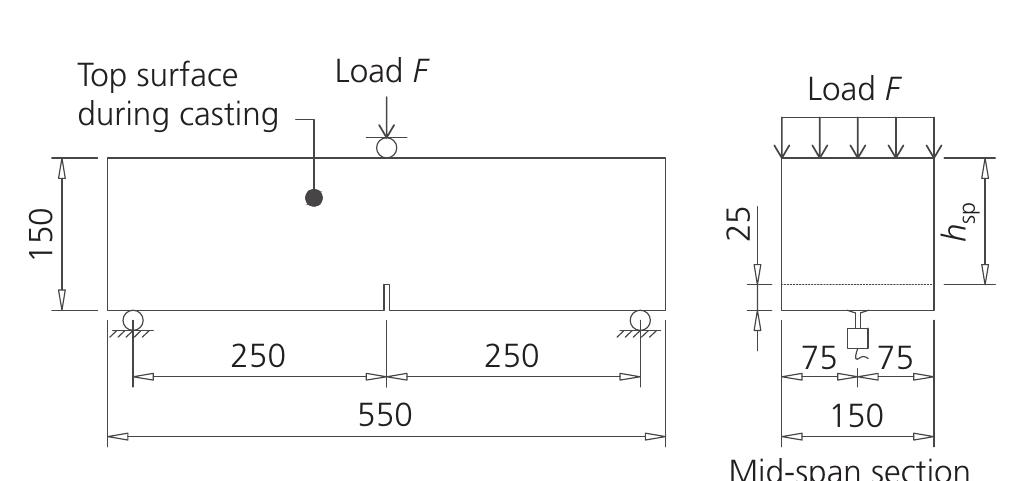 Schematic illustration of compressive strength test with