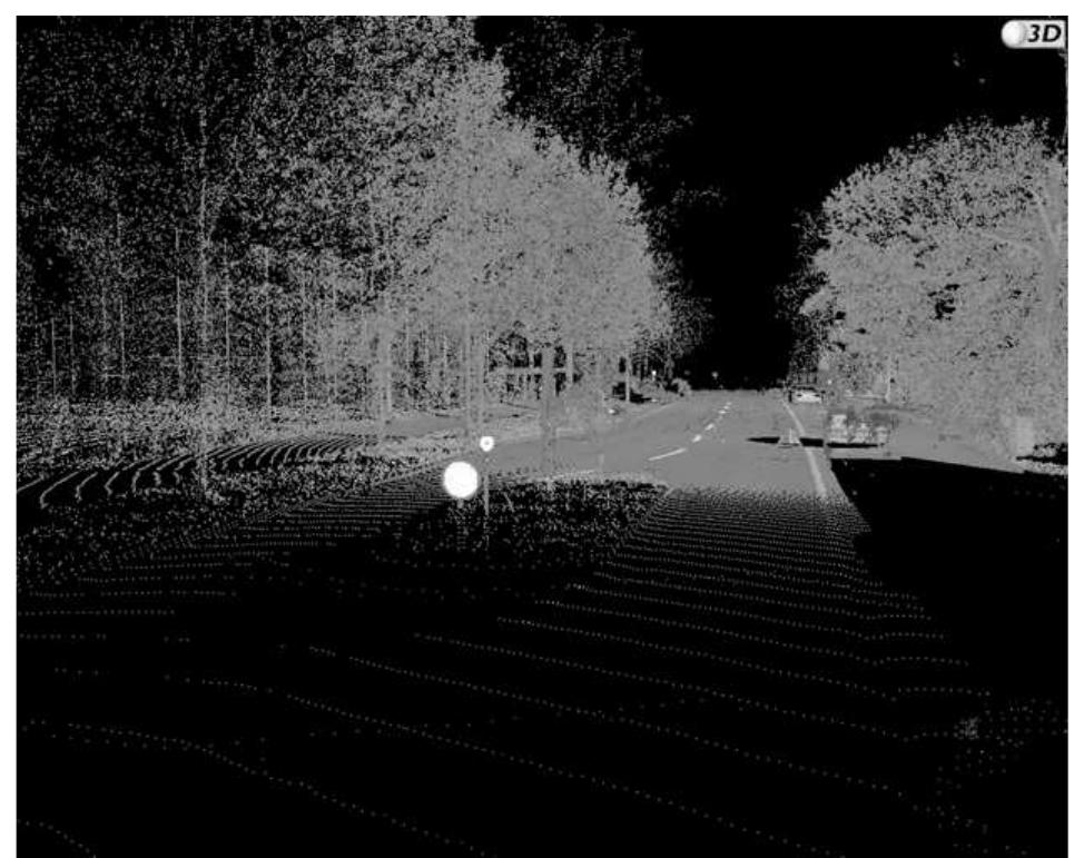 3d point cloud in a 3d scene without backdrop map, points