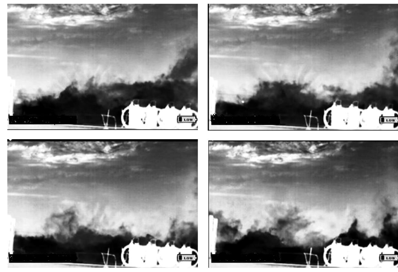 Infrared images of lng spill on water during the march 2008